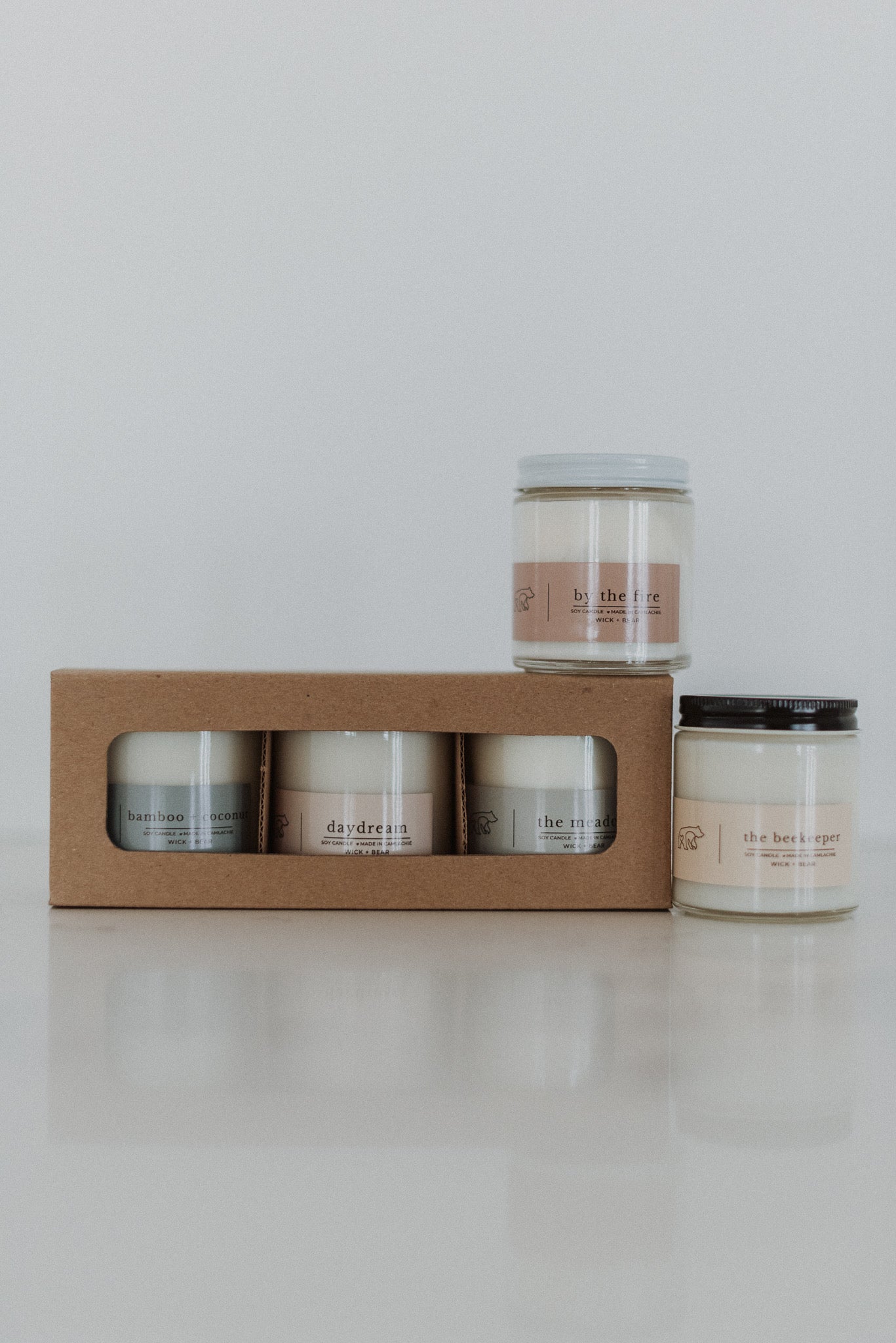 4oz trio set – wick + bear